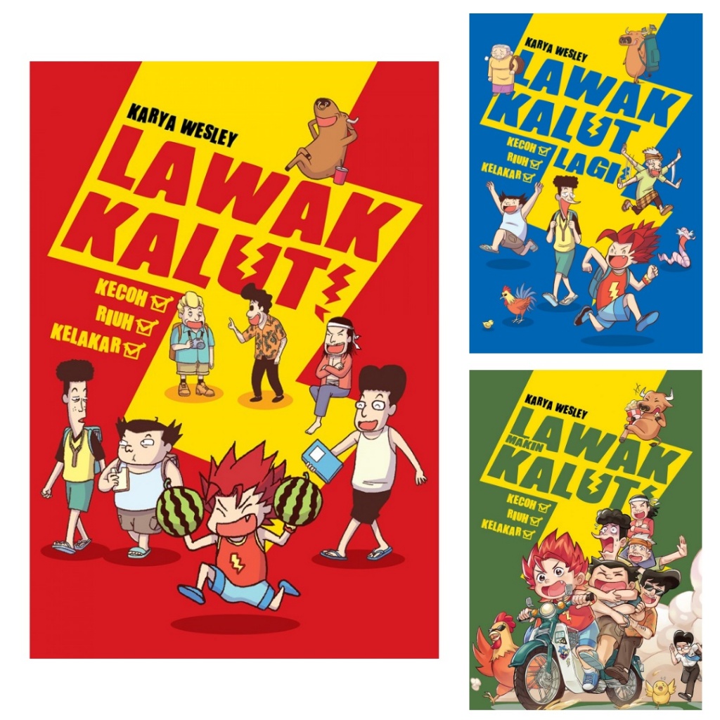 Komik Lawak Kalut! / Lawak Kalut Lagi! / Lawat Makin Kalut! Oleh Wesley ...