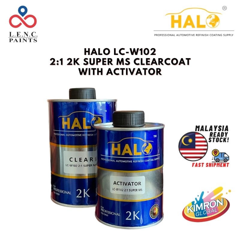 Halo LC-W102 2:1 2K Super MS Clearcoat 1L + Activator 0.5L | Shopee ...