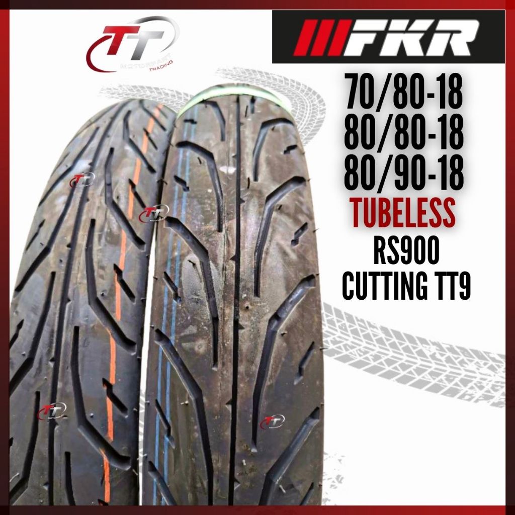 FKR Tyre 18 RS900 Tubeless Type 80/90-18 70/80-18 80/80-18 Cutting TT9 Tayer Tayar Tire Tires ...
