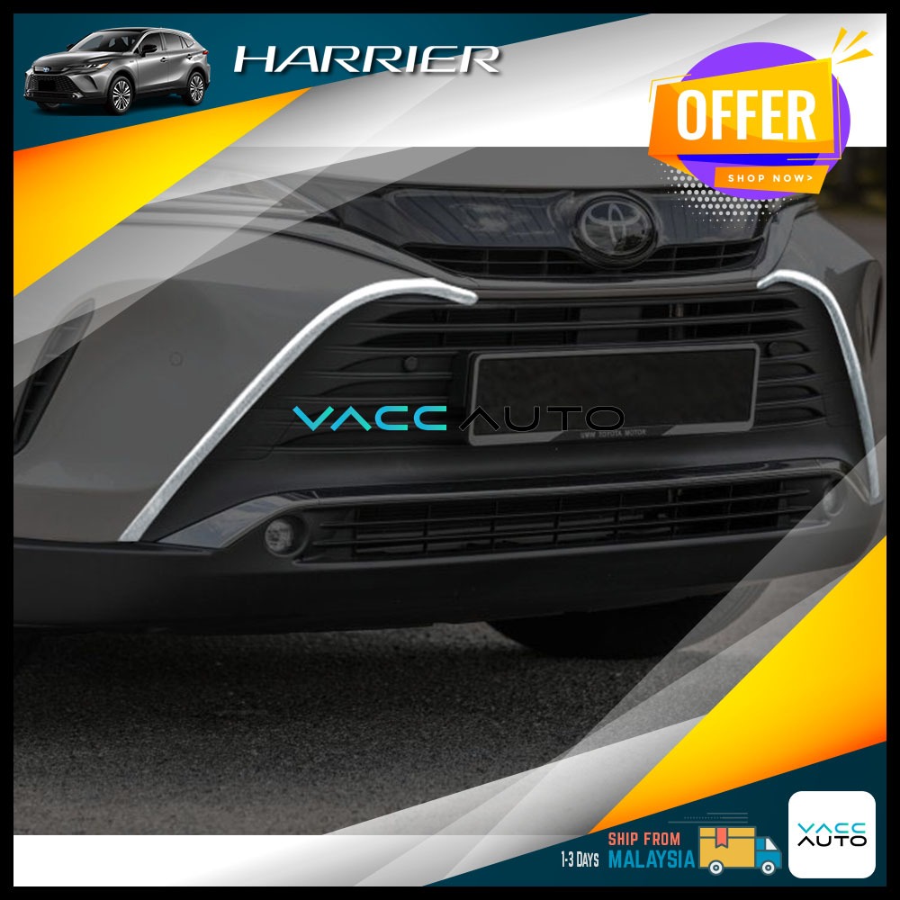 Toyota Harrier XU80 4th Gen (2020-2025) Front Grill Chrome Lining Car ...