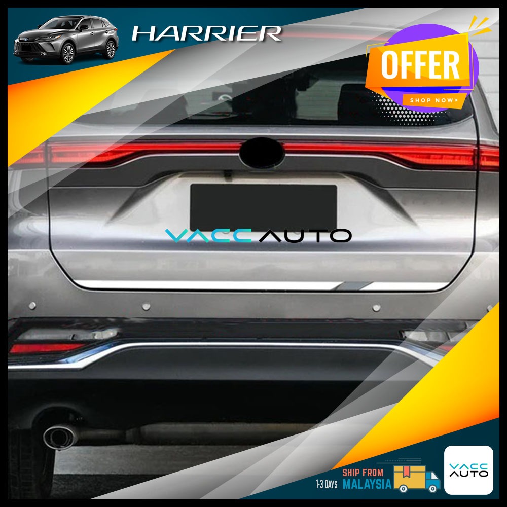 Toyota Harrier XU80 4th Gen (2020-2025) Rear Bonnet Lower Chrome Lining ...