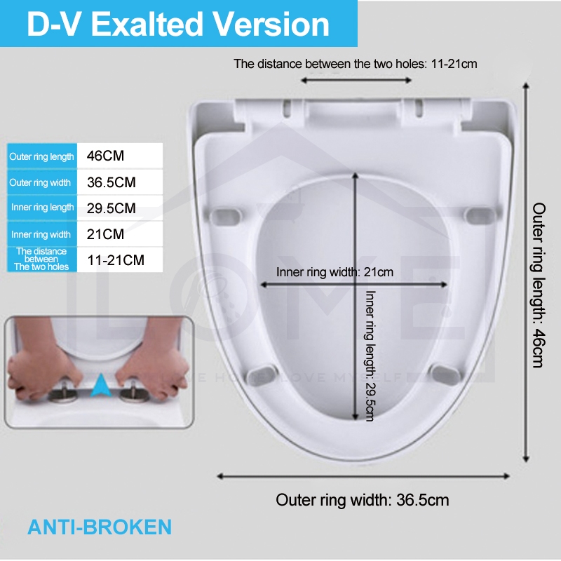 Original Toilet Seat Toilet Cover Replacement With Slow Close U/V/O ...