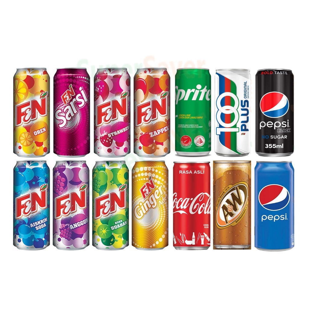 F&N CAN FUN FLAVOUR 325ML SARSI 325ML - GROOVY GRAPE 325ML ICE CREAM ...