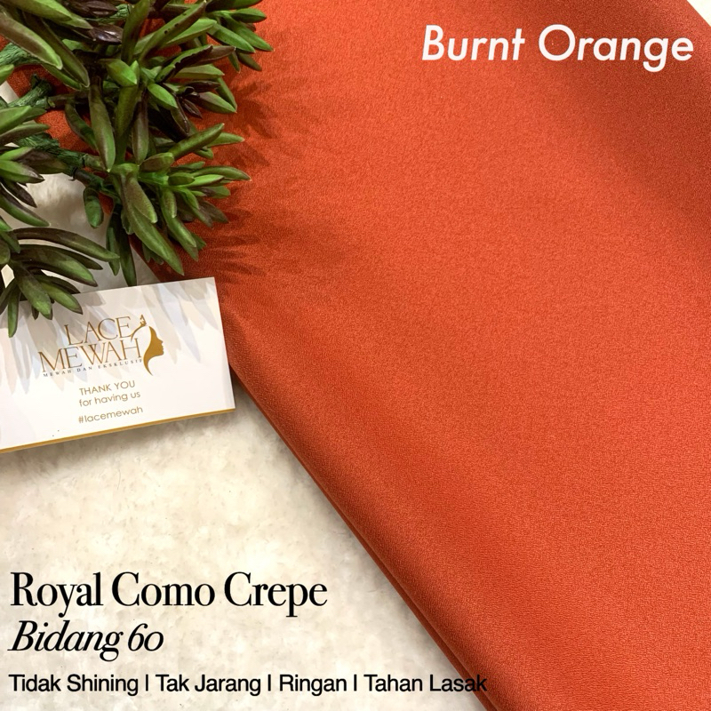 KAIN PASANG TEMA OREN BATA / BURNT OREN KAIN KOSONG SESUAI BUAT BAJU ...