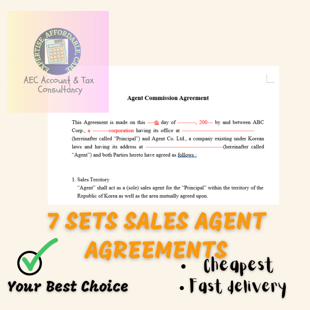 Sales Agreements, Agent commission agreement, Sales marketing agreement ...