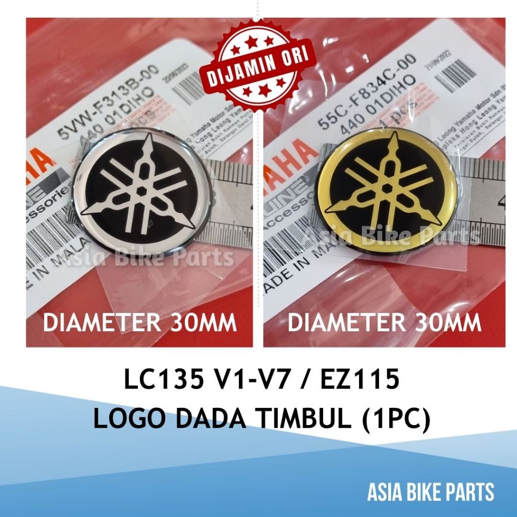 Yamaha Original LC135 V1 V2 V3 V4 V5 V6 V7 / EZ115 Emblem Horn / Logo Dada - 5VW-F313B-00 / 55C ...