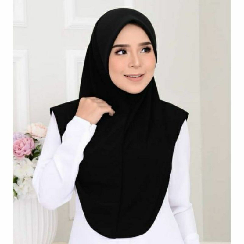 TUDUNG SARUNG HITAM AWNING SCUBA MOSSCREPE - SIZE M/L/XL/2XL/3XL ...