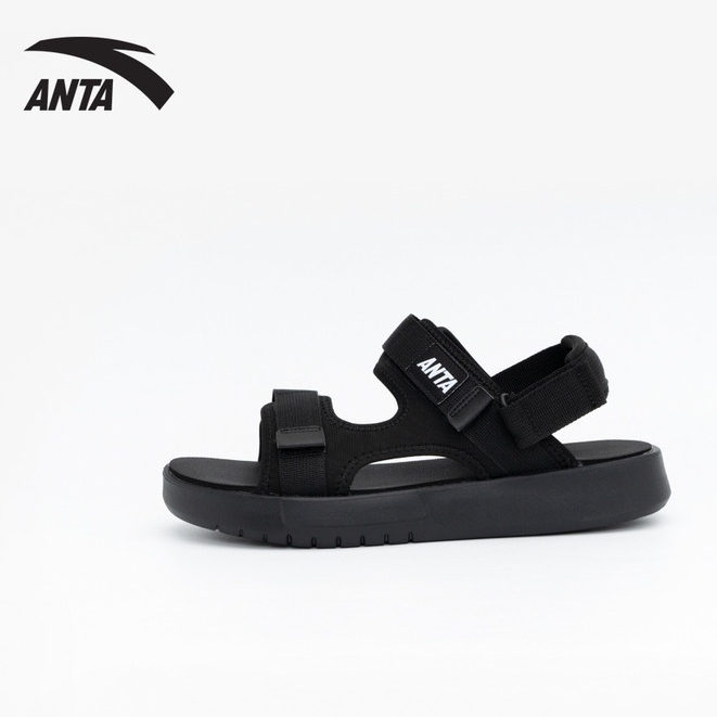 ANTA Men Basic Sandals Sandals Slippers-Black (Kasut Selipar) | Shopee ...