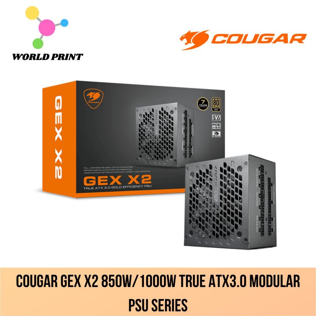 Cougar GEX X2 850W/1000W True ATX3.0 Modular PSU Series | Shopee Malaysia