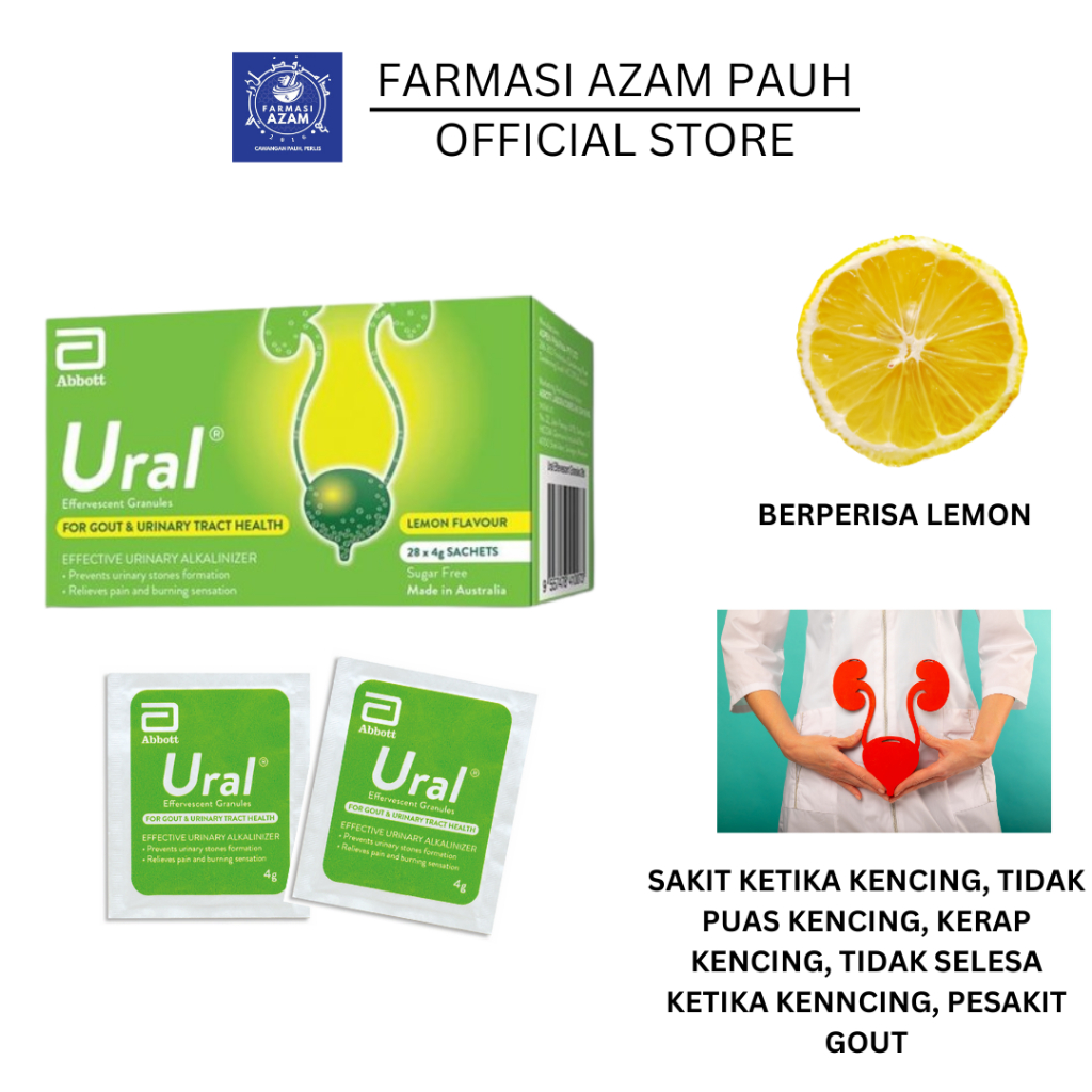 URAL EFFERVESCENT GRANULES 4G [untuk gout & kesihatan saluran kencing ...