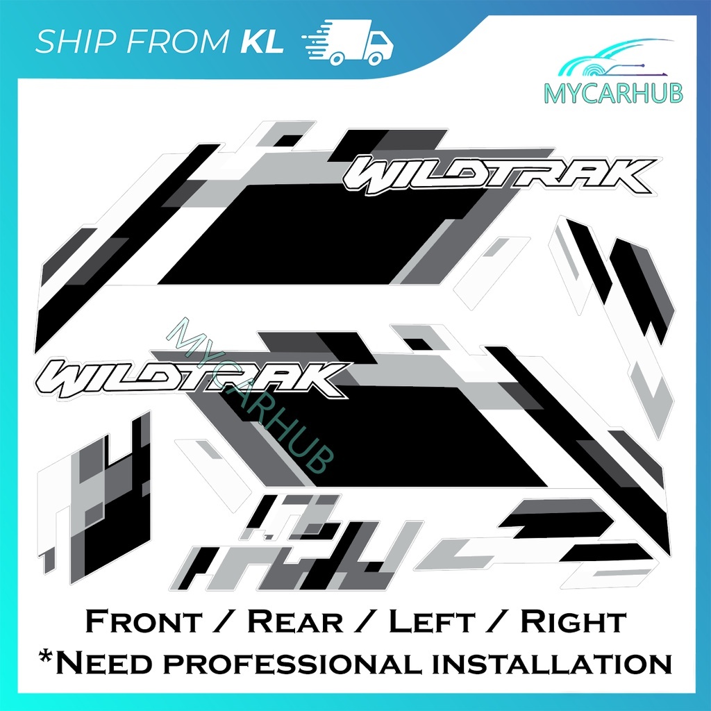Ford Ranger XLT Plus / XLT / Raptor / Wildtrak Side Body Sticker ...