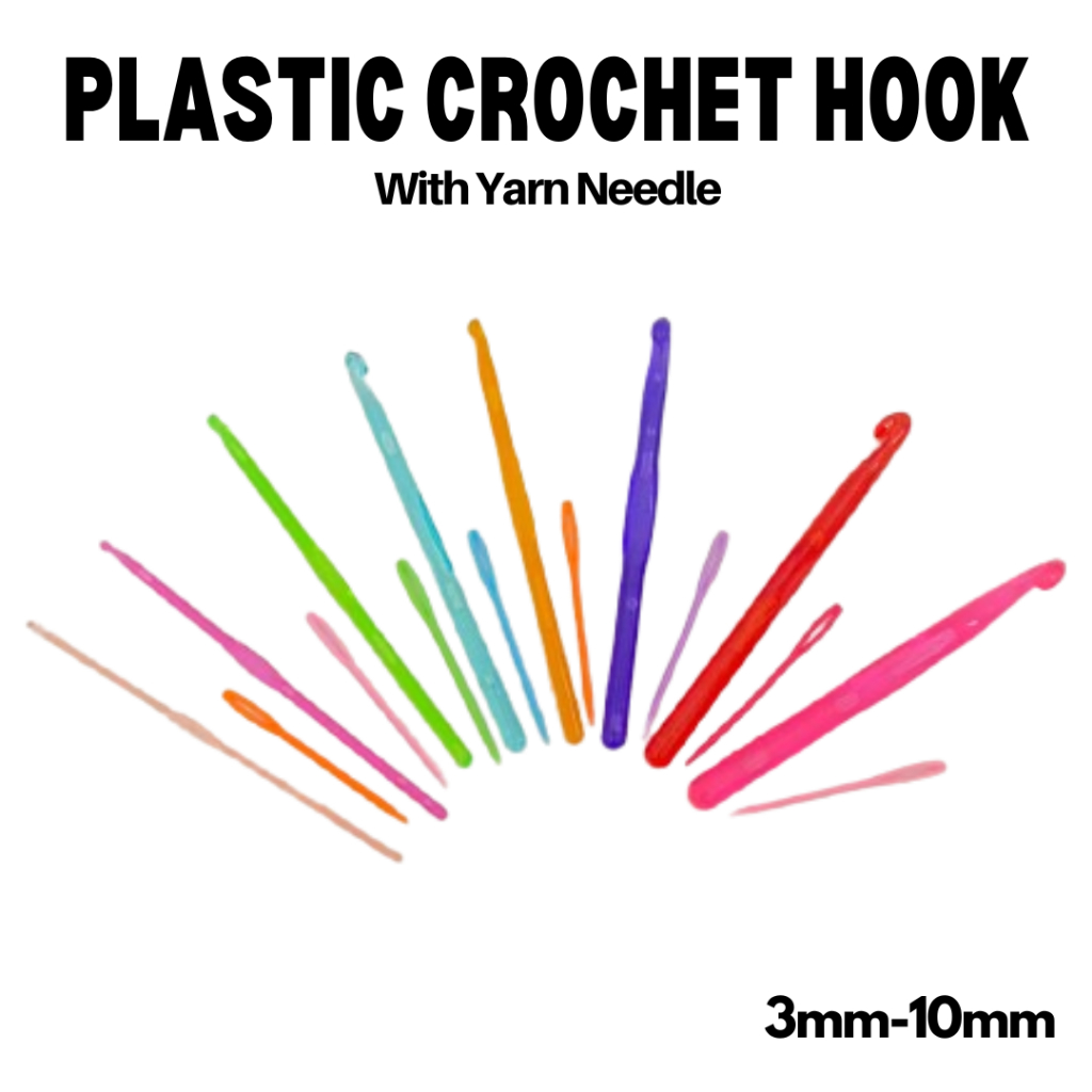 2mm to 10mm Plastic Crochet Hook and Yarn Needle Set Amigurumi Darning ...