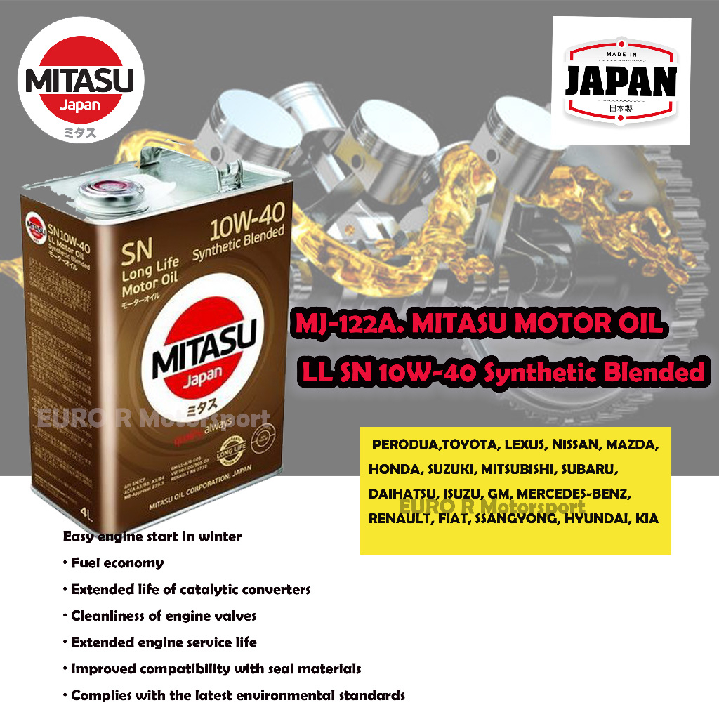 MITASU ENGINE OIL 100% ORIGINAL JAPAN PLATINUM PAO SN 5W-30 / 5W-40 ...