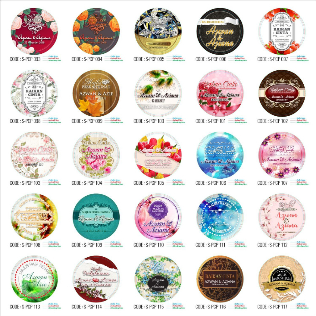 Sticker Tunang/Kahwin - 3cm/4cm/5cm/6cm | Shopee Malaysia