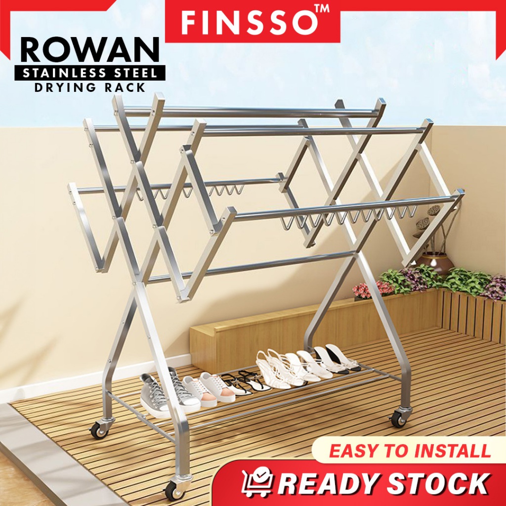 Rowan Ampaian Baju 240cm Stainless Steel Foldable Clothes Drying Racks ...