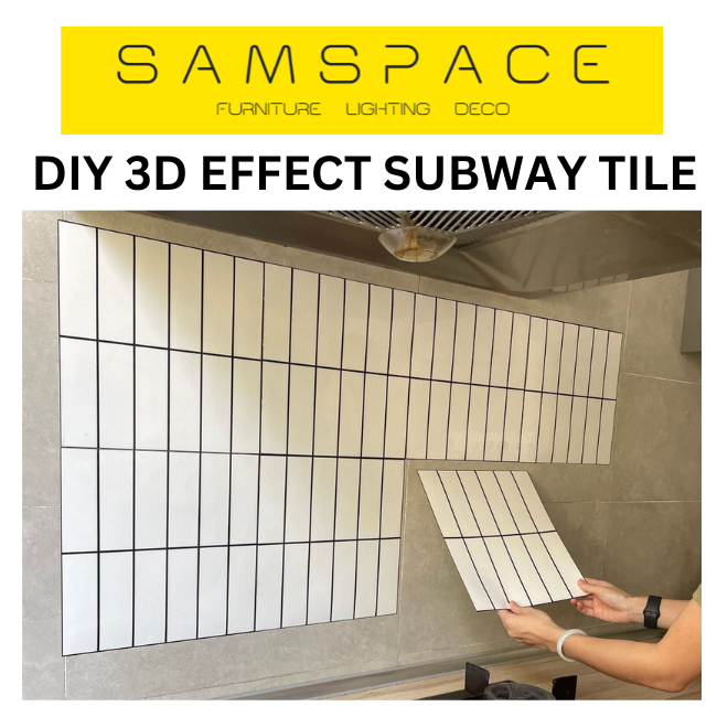 SAMSPACE DIY 3D Effect Subway Tile Self-Adhesive Water-Resistant ...