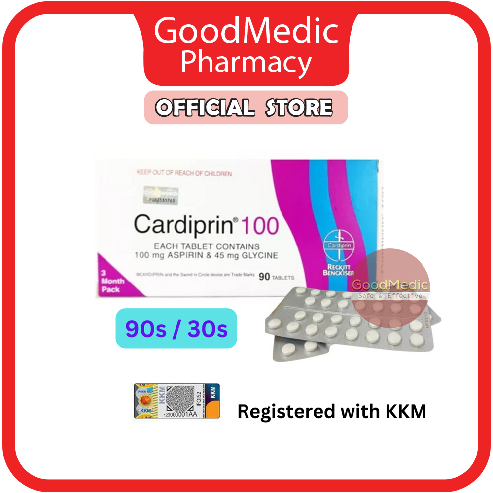 Cardiprin 100 (Contains 100mg Aspirin & 45 mg Glycine) | Shopee Malaysia
