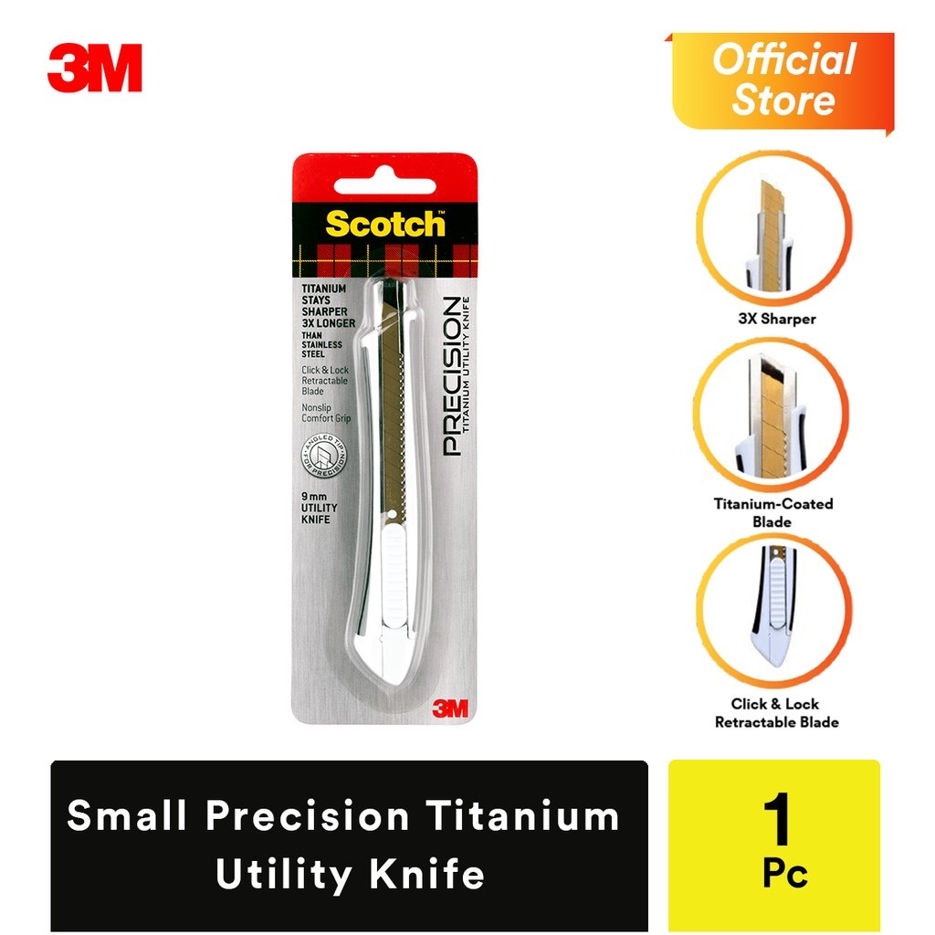 3M Scotch Small Titanium Utility Knife ( 9mm ) | Shopee Malaysia