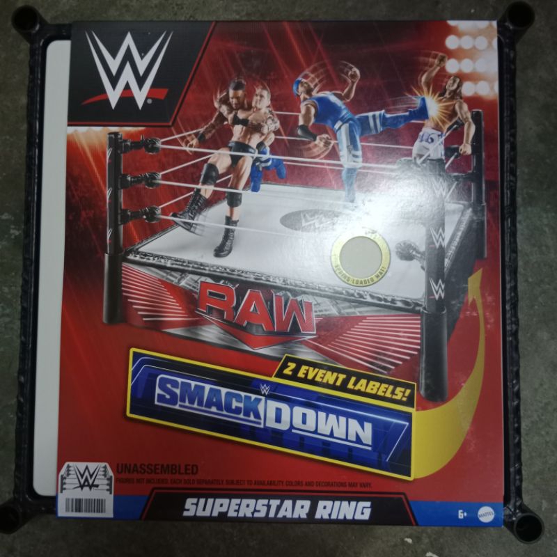 Mattel WWE Raw/Smackdown 14-Inch Medium Ring for 6-inch Wrestling ...