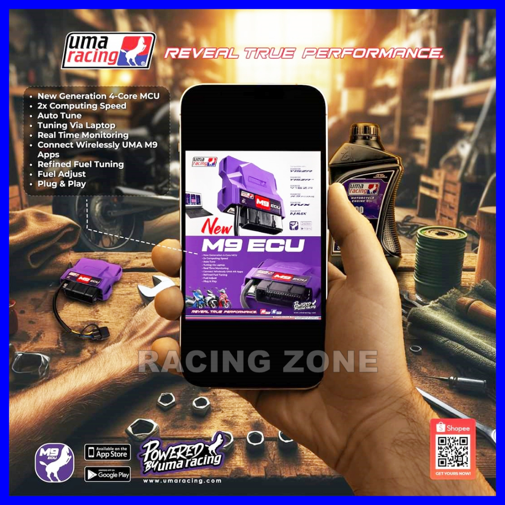 Uma Racing M9 ECU Y15ZR V1 V2 / RS150 / Y16ZR / NVX V1 V2 / NMAX V1 V2 ...