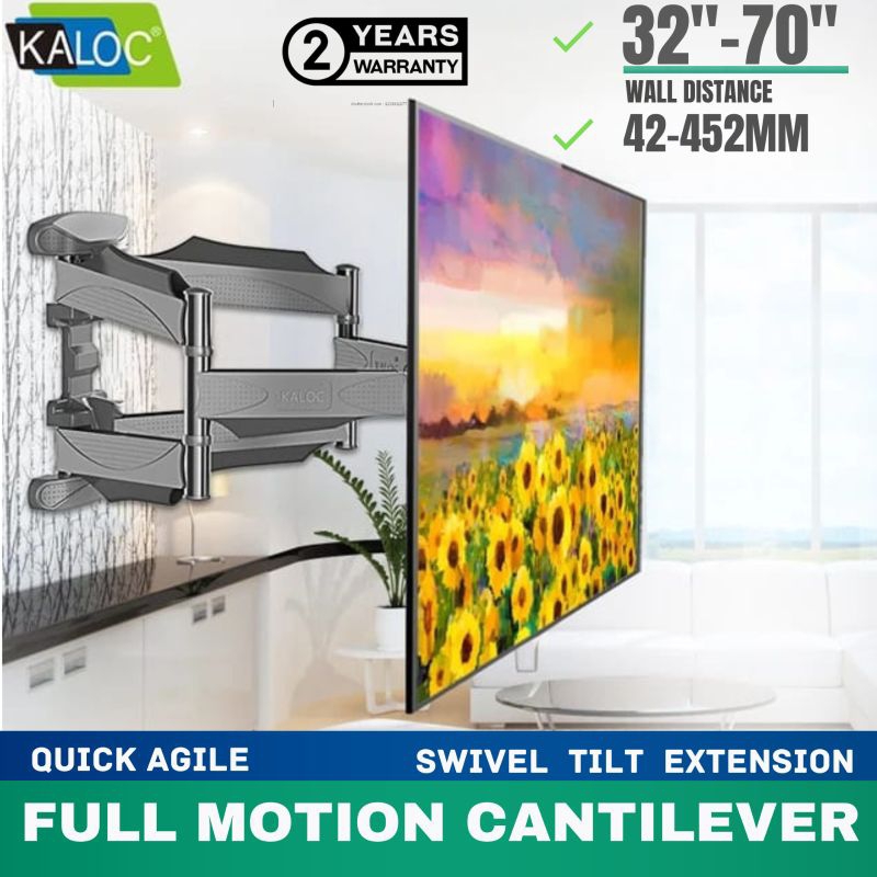 KALOC X5 32" 40" 50" 55" 60" 65" 70" Strong Slim Full Motion Tilted ...