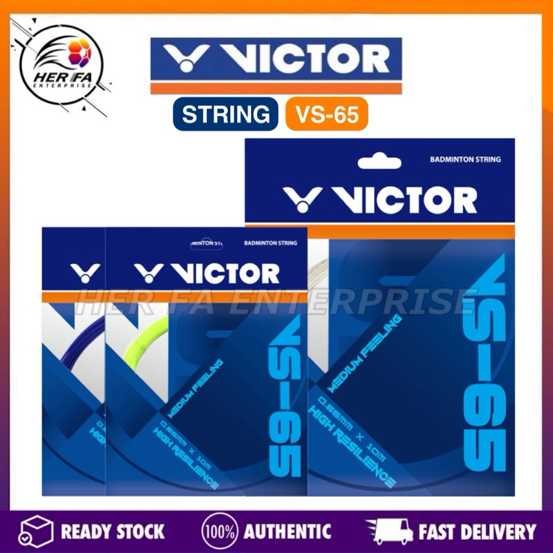 VICTOR VS-65 Badminton String 100%ORIGINAL Made in Taiwan 3 Color Tali ...