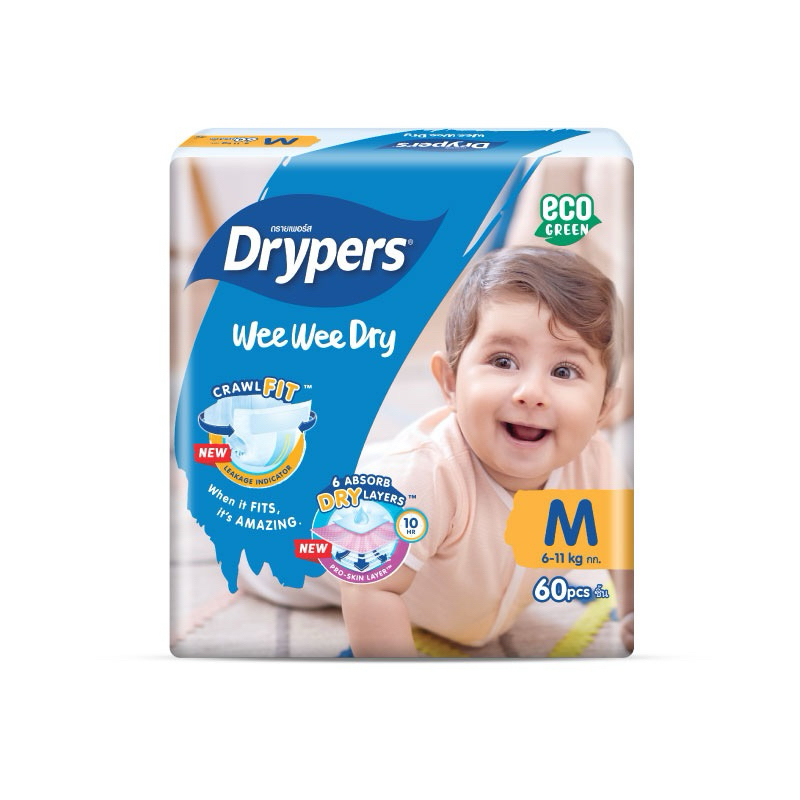 Drypers Wee Wee Dry (Saiz: S/M/L/XL) | Shopee Malaysia