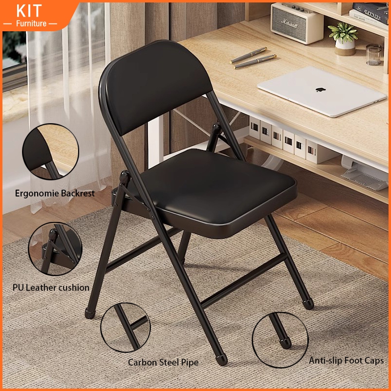 Foldable Chair with Cushion Office Meeting Conference Chair Study ...