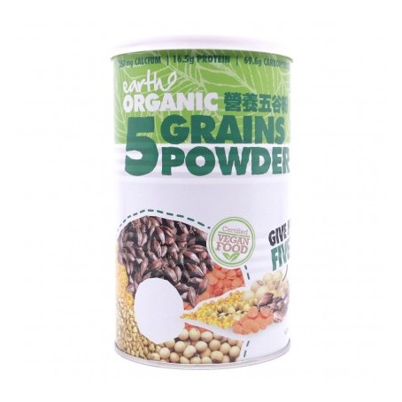 (BB: 2024/02) Earth Organic Five Grains Powder (500g/Tin) | Shopee Malaysia