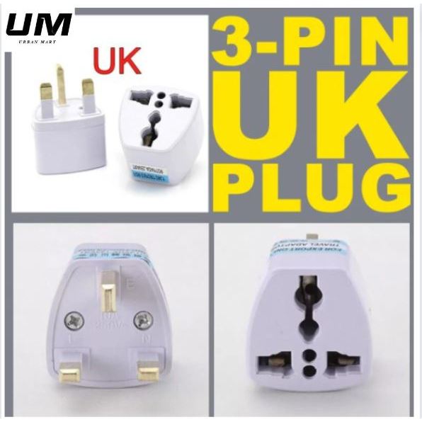3-Pin Universal Conversion Adapter Travel Plug UK China Hong Kong ...