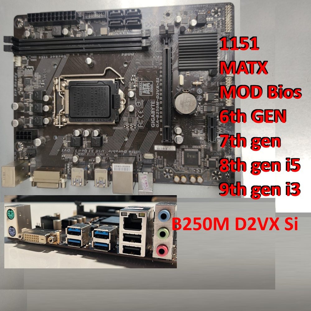 ASUS MSI Gigabyte B150M H110M B250M 1151 Z270 6th/7th gen motherboard ...