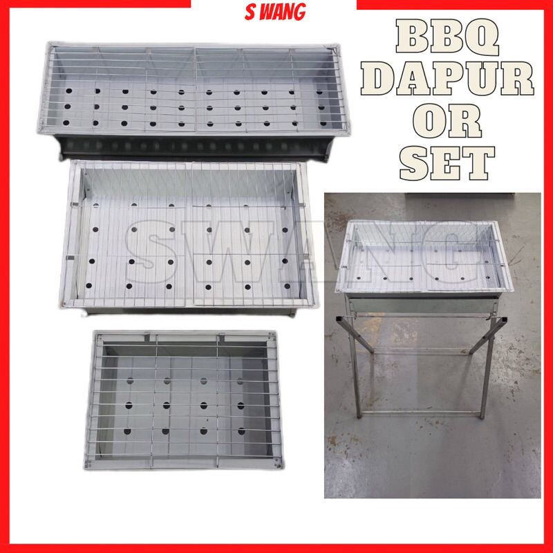 BBQ dapur Tempat bakar ayam/one set besar/one set kecil/ atau stand ...