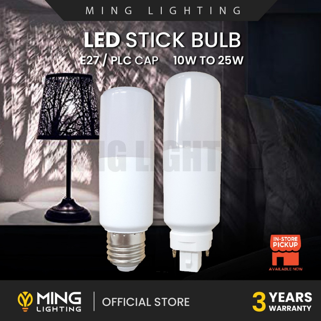 LED E27 PLC Mentol Stick 10W 15W 20W 25W Bulb Energy Saving Lampu Meja Siling Ceiling Lighting ...