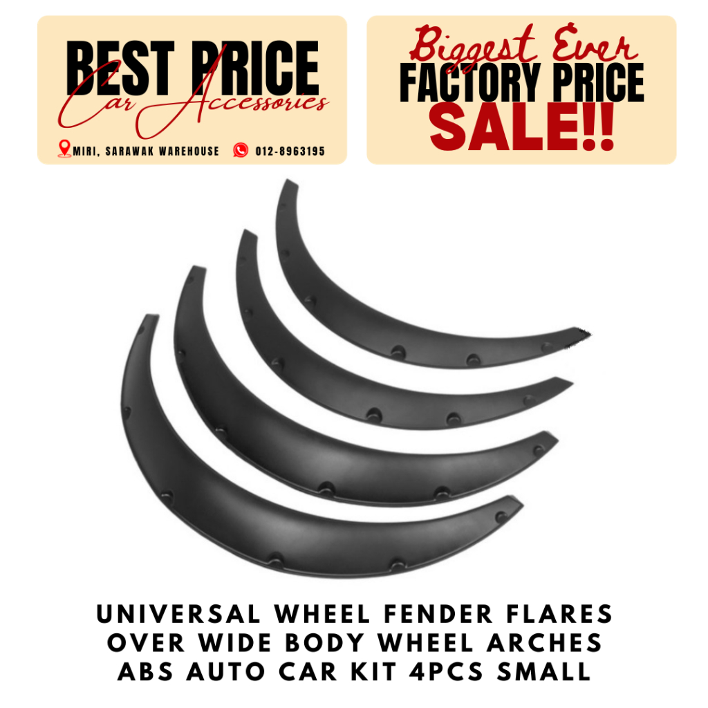 Universal Wheel Fender Flares Over Wide Body Wheel Arches ABS Auto Car ...