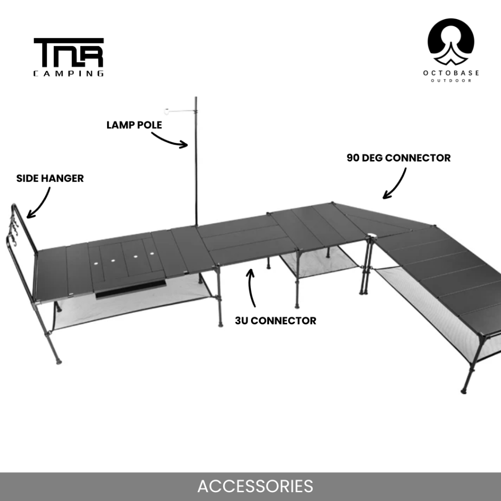 [ADD ON ACCESSORIES] TNR CAMPING - ALUMINIUM COMBINATION MODULAR TABLE ...