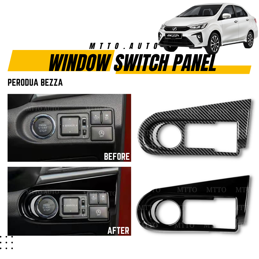 MTTO Perodua Bezza Interior Car Multifunction Switch Button Frame Cover ...
