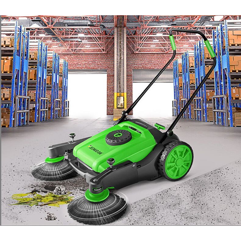 Hand push sweeper industrial factory construction site farm building ...