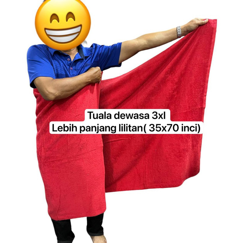 TUALA DEWASA SAIZ 3XL XTRA PANJANG LILITAN ,CUSTOM EMBROIDERY SULAM ...