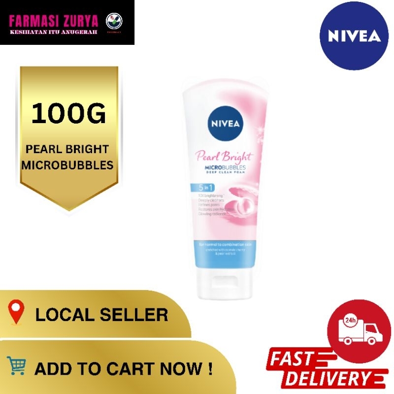 NIVEA PEARL BRIGHT MICROBUBBLES DEEP CLEAN FOAM 100G | Shopee Malaysia
