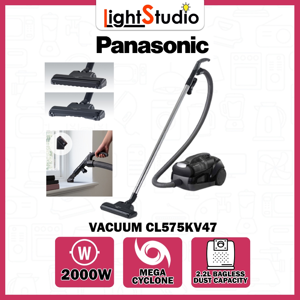 PANASONIC Vacuum Cleaner Mega Cyclone Bagless Vacuum MC-CL575KV47 ...