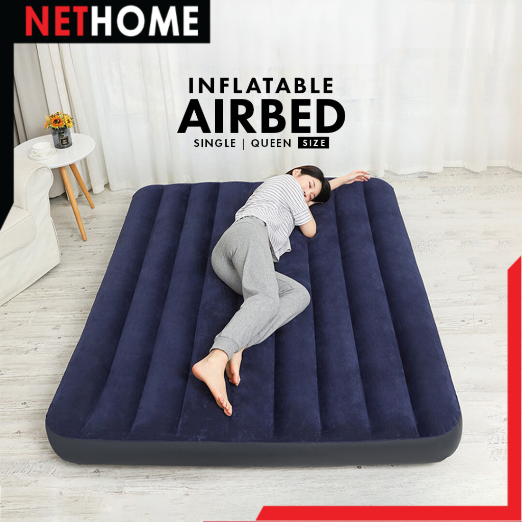 ⚡️NETHOME⚡️Inflatable Air bed Mattress Thick 25cm with Dura-Beam Standard Fiber Tech Technology ...