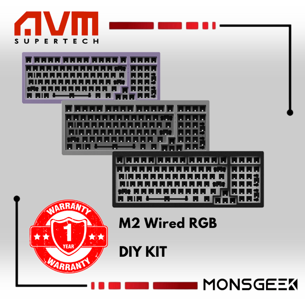 AVM MONSGEEK M2 DIY Kit Compact QMK and South-Facing Aluminum Barebone ...