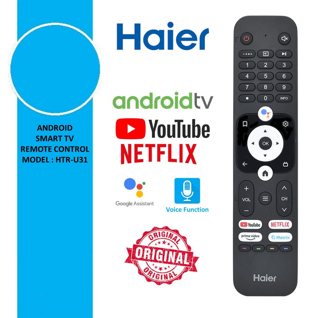 **Original** HAIER Voice Function Smart Led Android Tv Remote Control ...