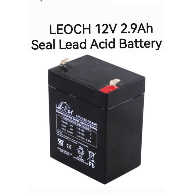 Leoch 12v 2.9Ah SLA Battery FOR MIPRO/OKAYO Portable Speaker | Shopee ...
