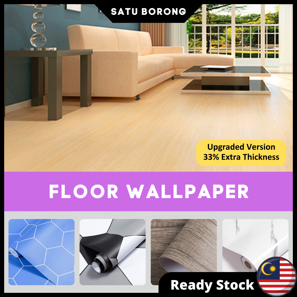 Non Slip Wallpaper Bathroom Toilet Floor Sticker Waterproof Pelekat ...