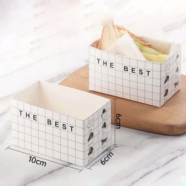 Disposable Korean Breakfast Toast Box Sandwich Box Printed Kotak Bekas ...