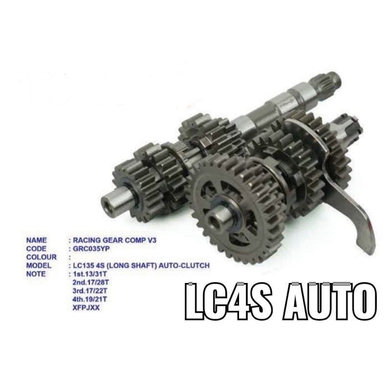 🔥 YAMAHA RACING GEARBOX GEAR BOX SET LC135 4S AUTO 135LC LC 135 CMS ASD SWIPOH IKK ESPADA LEO ...