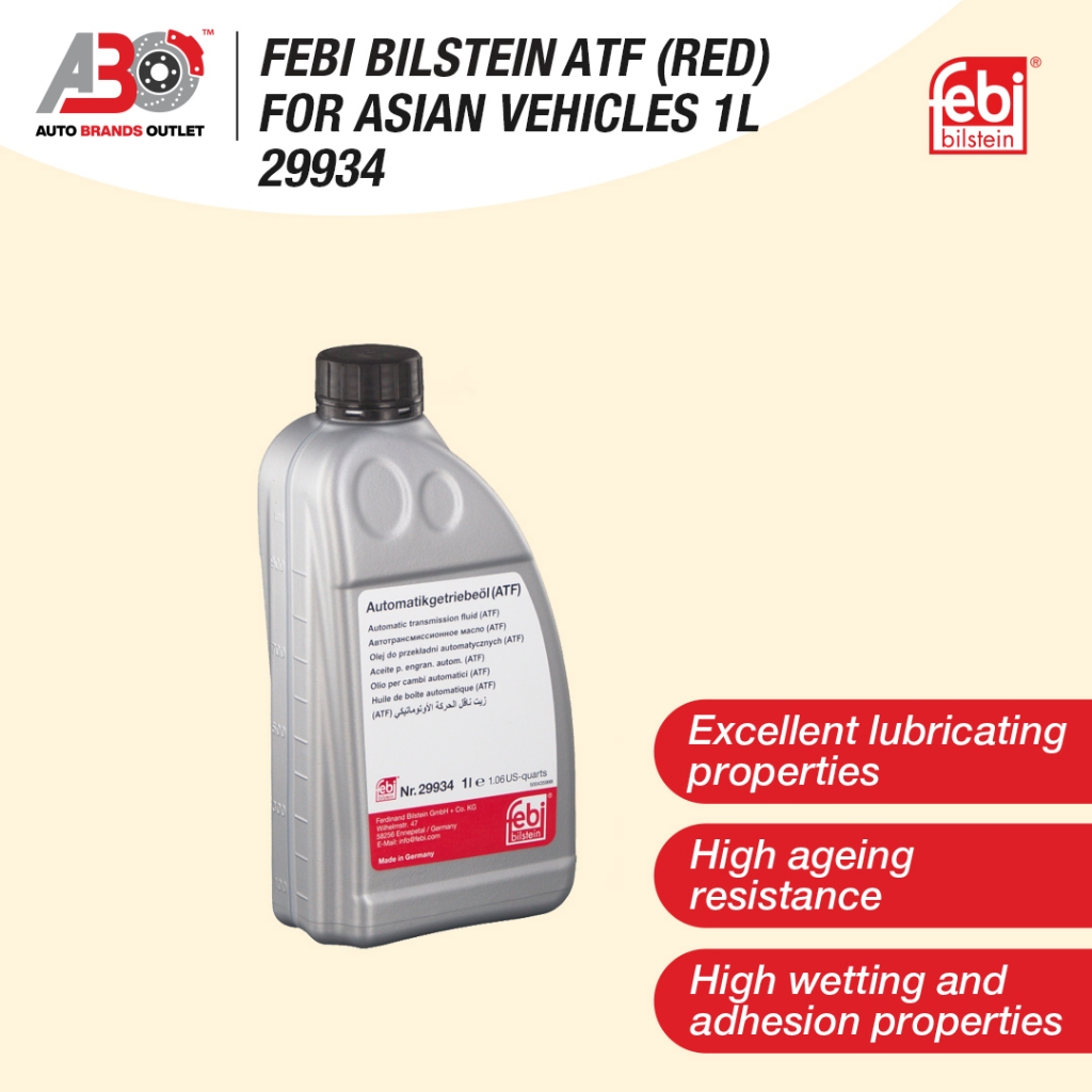 Febi Bilstein Fluid ATF (Red) For Asian Vehicles (1L) - 29934 | Shopee Malaysia