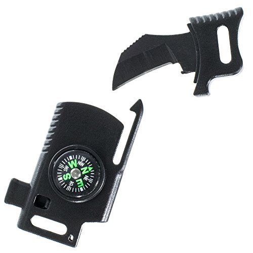 12mm 4-in-1 Buckle with Whistle Compass Blade Flint Fire Starter ...