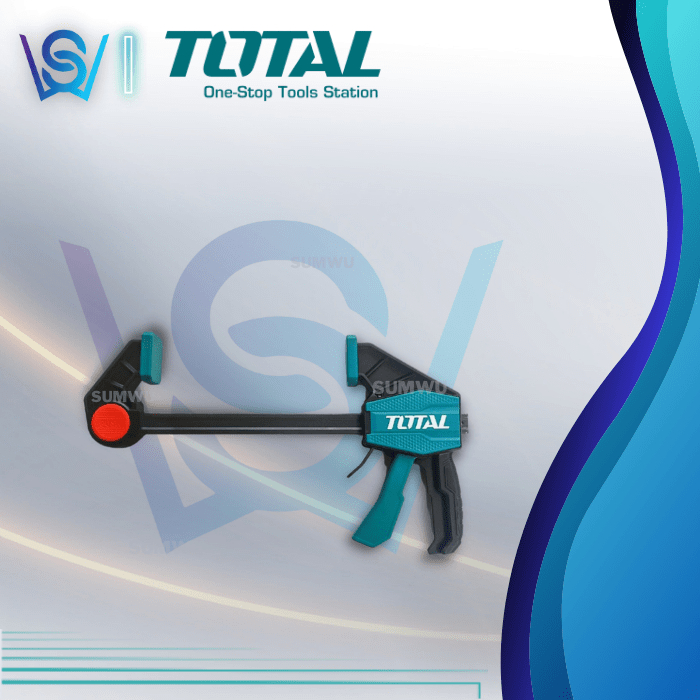 TOTAL Quick Bar Clamp / Spreader / Wood Clamp (6″ 12” 18”) Pad: 63mm ...